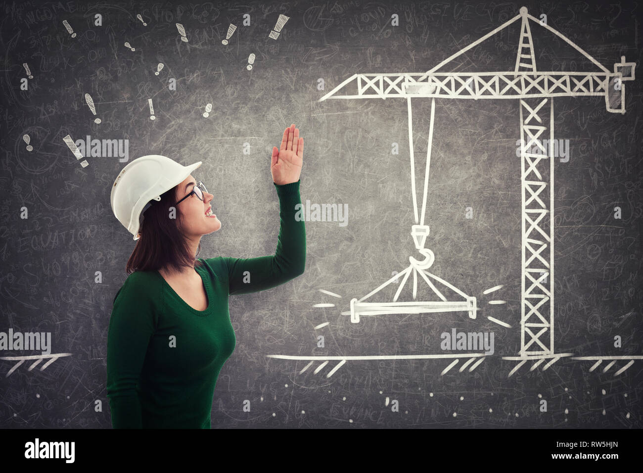 Angry construction boss side view hi-res stock photography and images ...