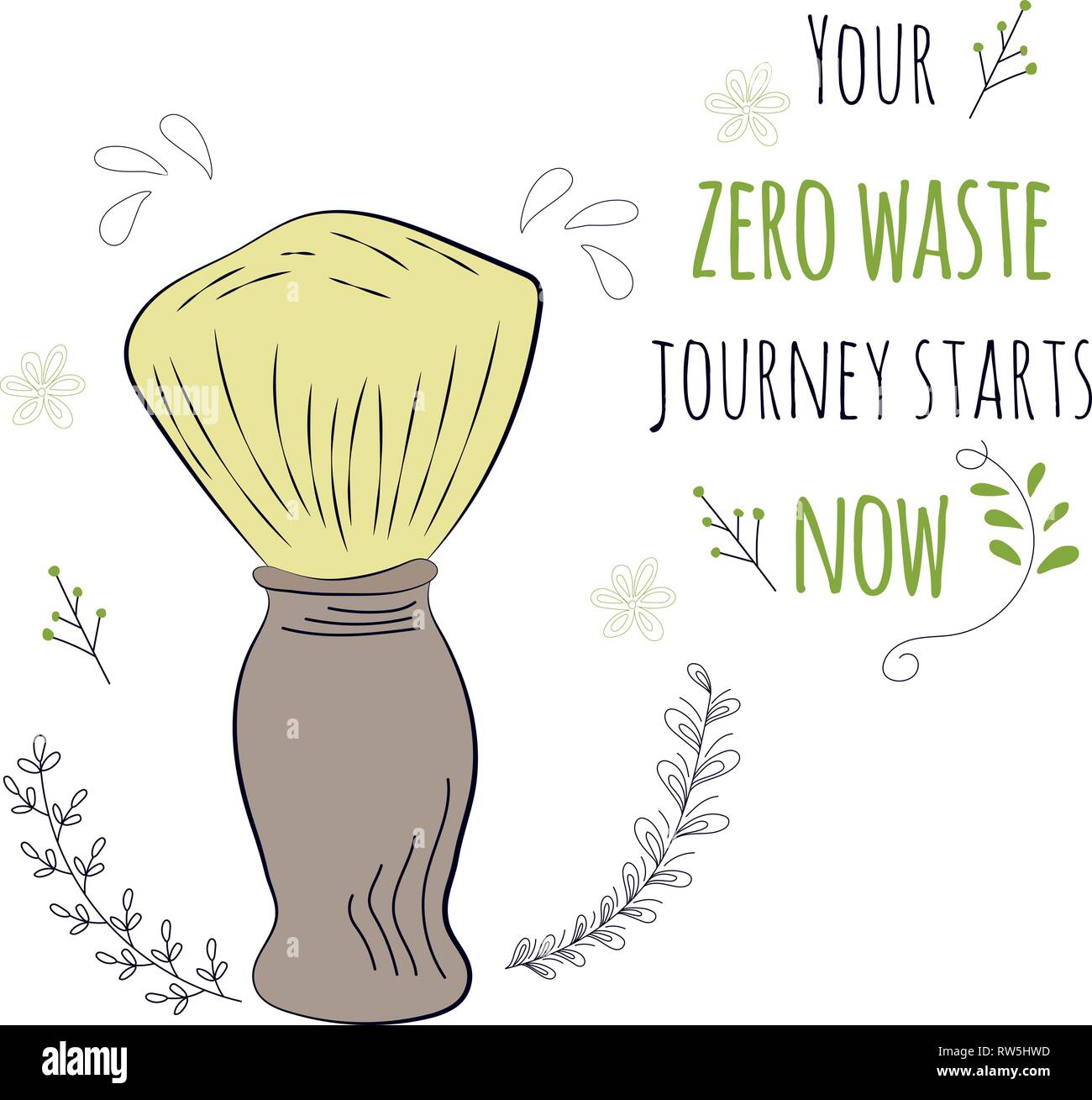 Zero Waste Concept Hand drawn elements of zero waste life Zero waste ...