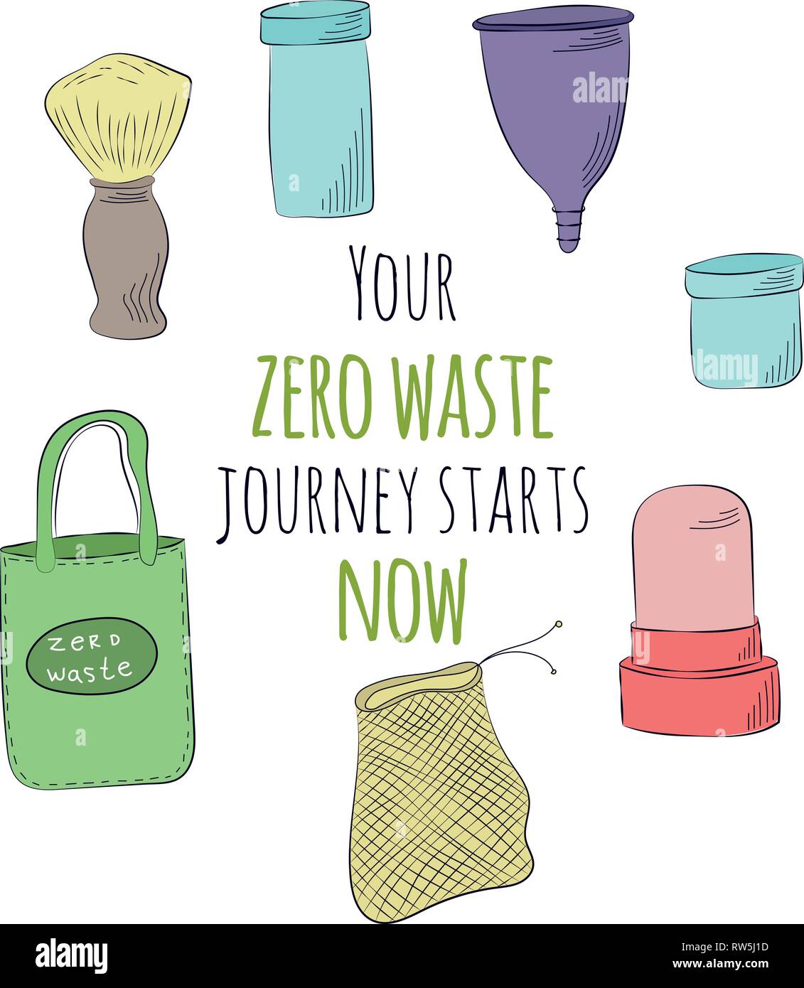 Zero Waste Concept Hand drawn elements of zero waste life Zero waste ... Zero Waste Concept Hand drawn elements of zero waste life Zero waste ...