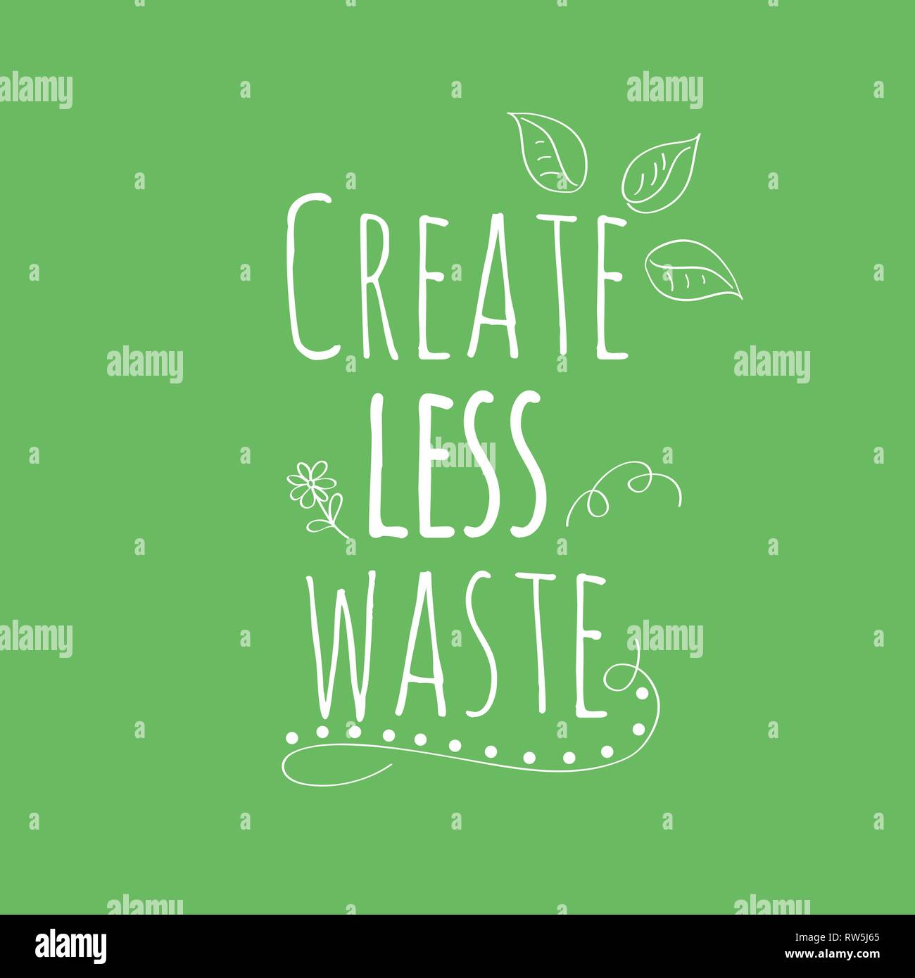 Zero Waste Concept Hand drawn elements of zero waste life Zero waste ...