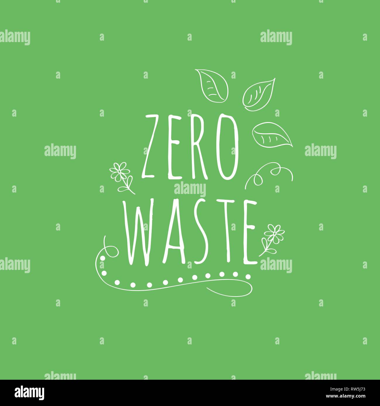 Zero Waste Concept Hand drawn elements of zero waste life Zero waste ...