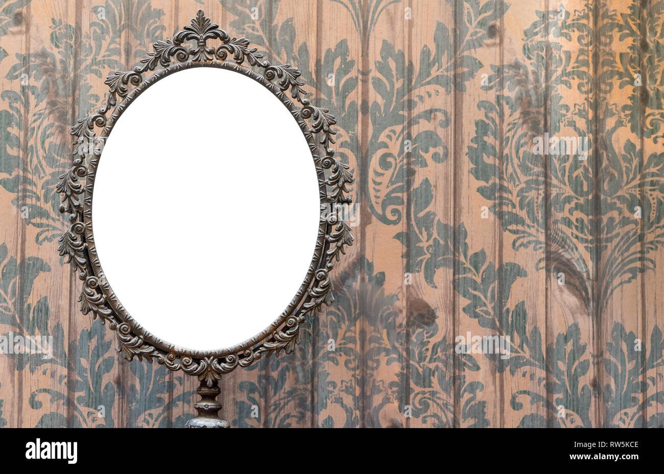 Blank Vintage mirror photo frame with copy space Stock Photo - Alamy
