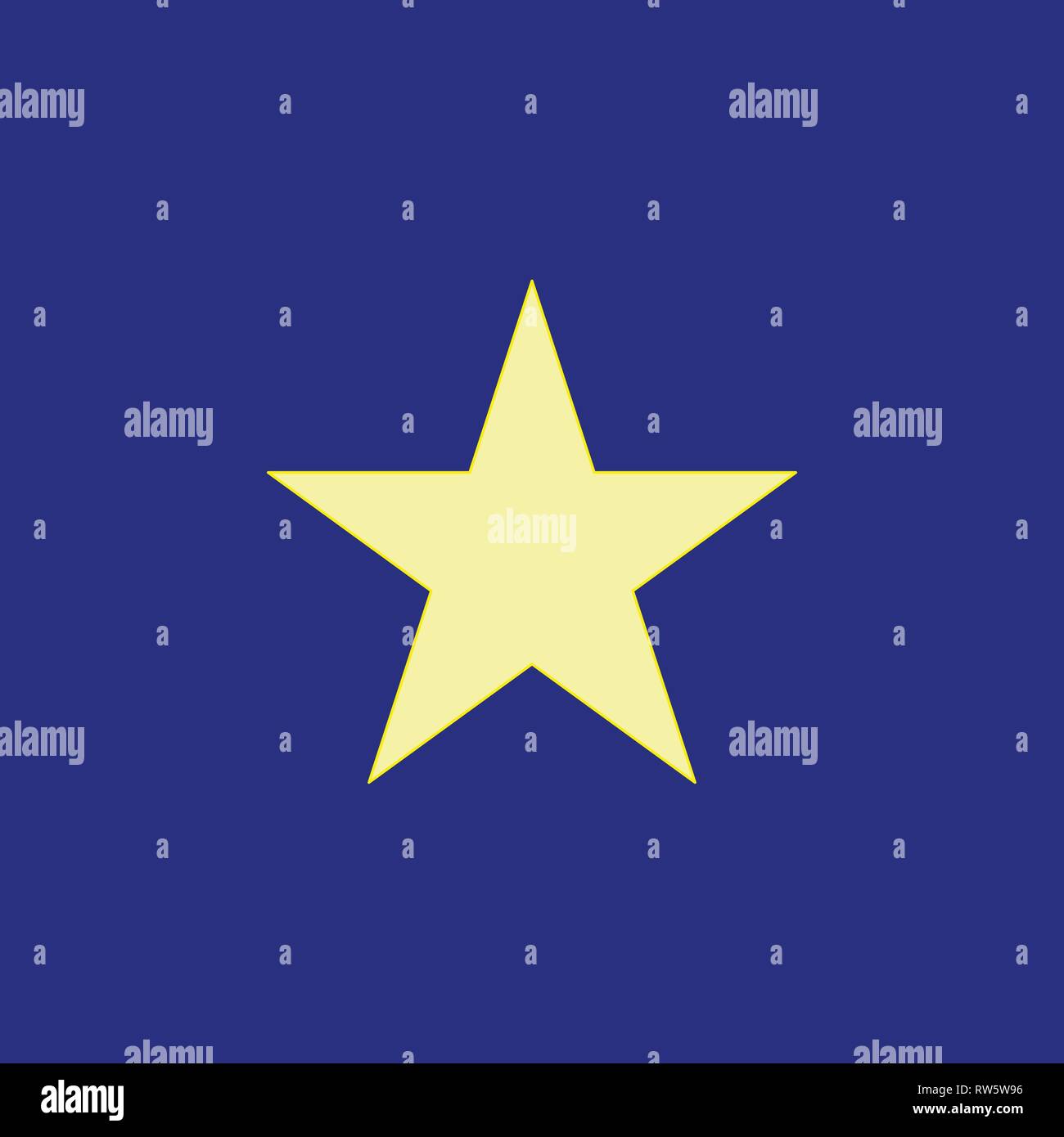 Light yellow star on the blue background Stock Vector Image & Art - Alamy