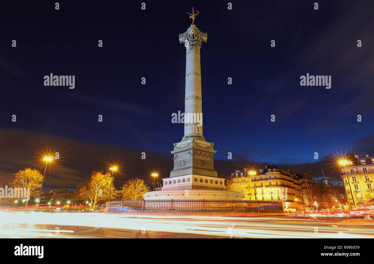 The July Column on Bastille square in Paris, France Stock Photo - Alamy