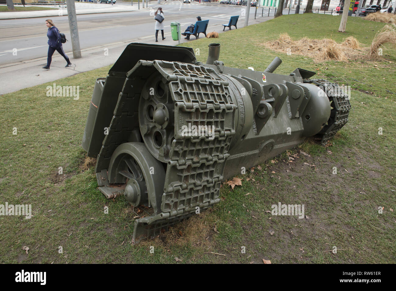 Soviet tank buried into the ground installed by controversial Czech ...