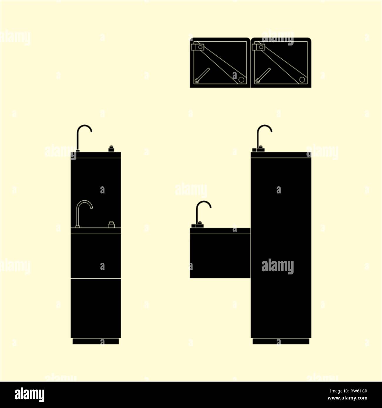 Drinking fountain black fill Stock Vector Image & Art - Alamy