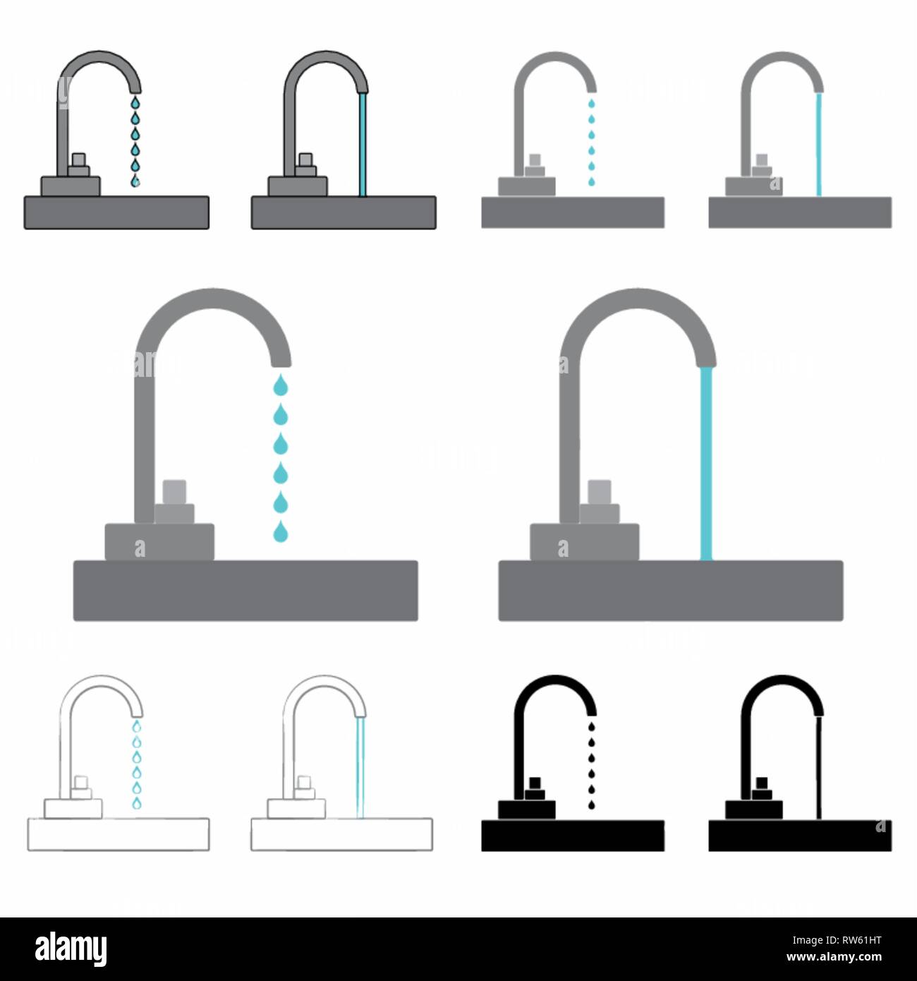 Gushing water Stock Vector Images - Alamy
