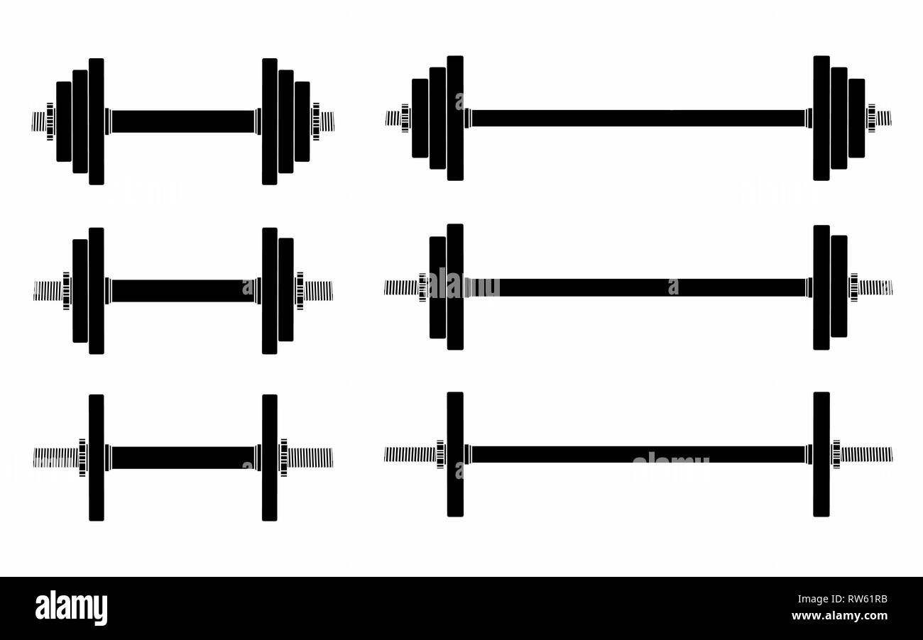 Dumbbell, black fill Stock Vector Image & Art - Alamy