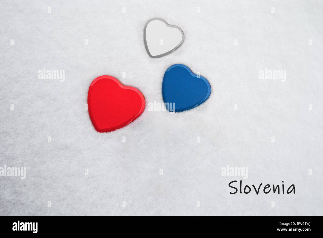 Colors of the slovenian flag (Red (Pigment), Medium Persian Blue, White ...