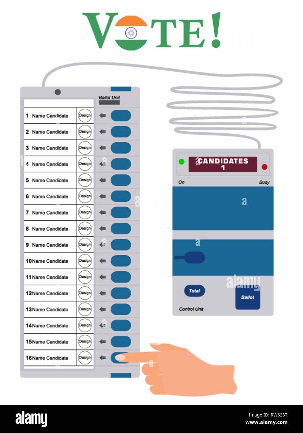 Computer ballot box isolated Stock Vector Images - Alamy