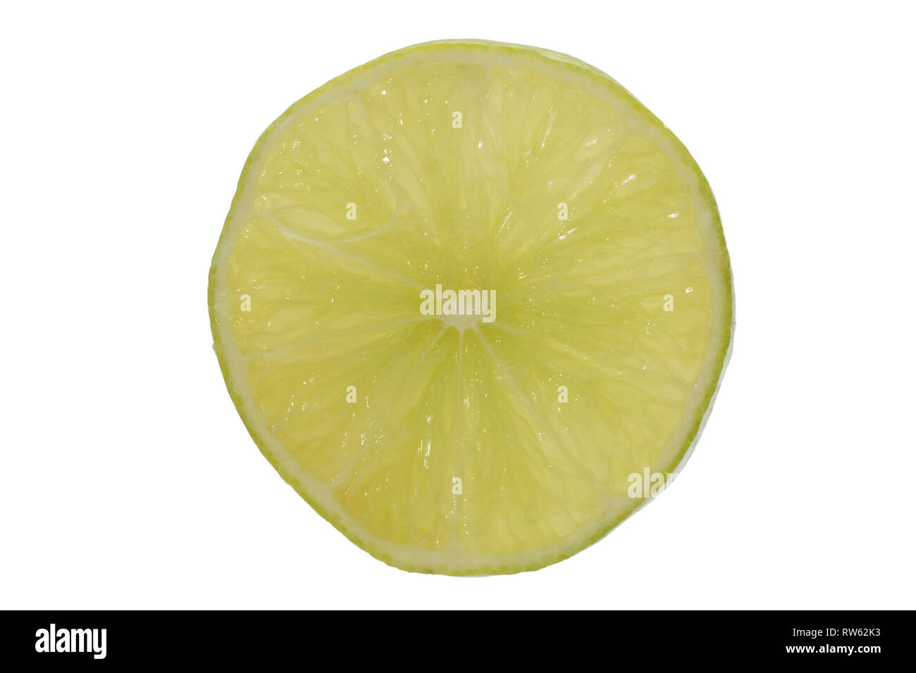 Lime on white background, slice of one lime Stock Photo - Alamy