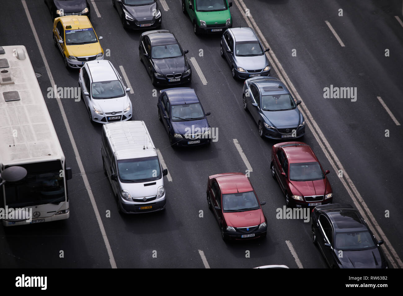 Car motorway slow lane hi-res stock photography and images - Alamy