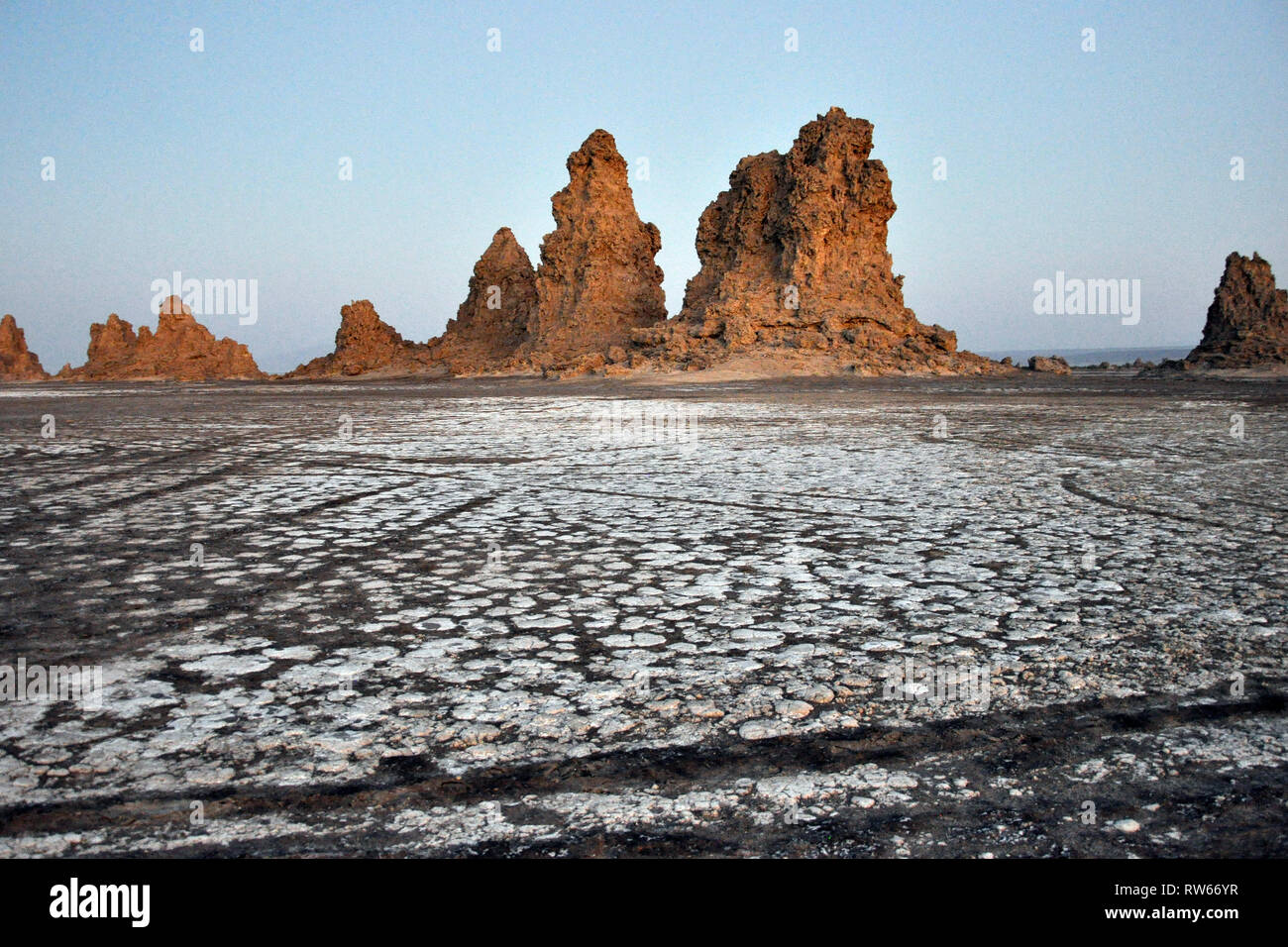 Djibouti, Abbe lake area, landscape Stock Photo - Alamy