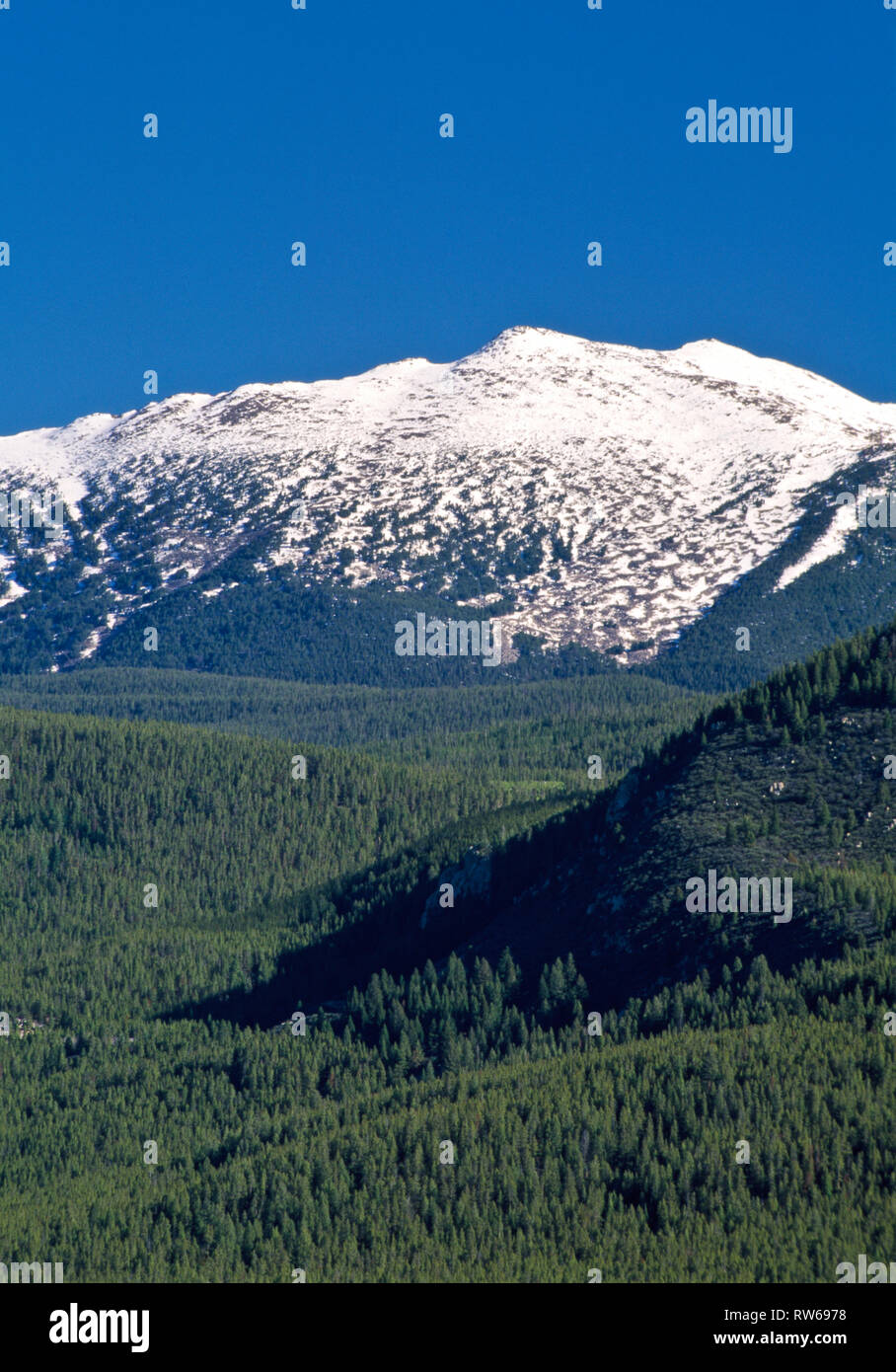 granite mountain in the pioneer range near melrose, montana Stock Photo ...