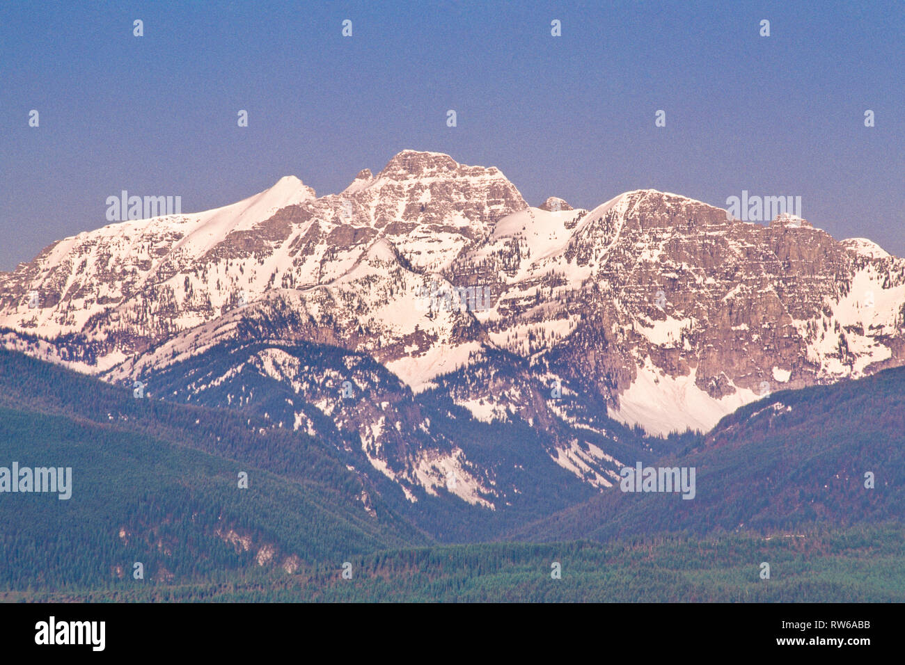mission mountains above the elk creek valley near condon, montana Stock ...