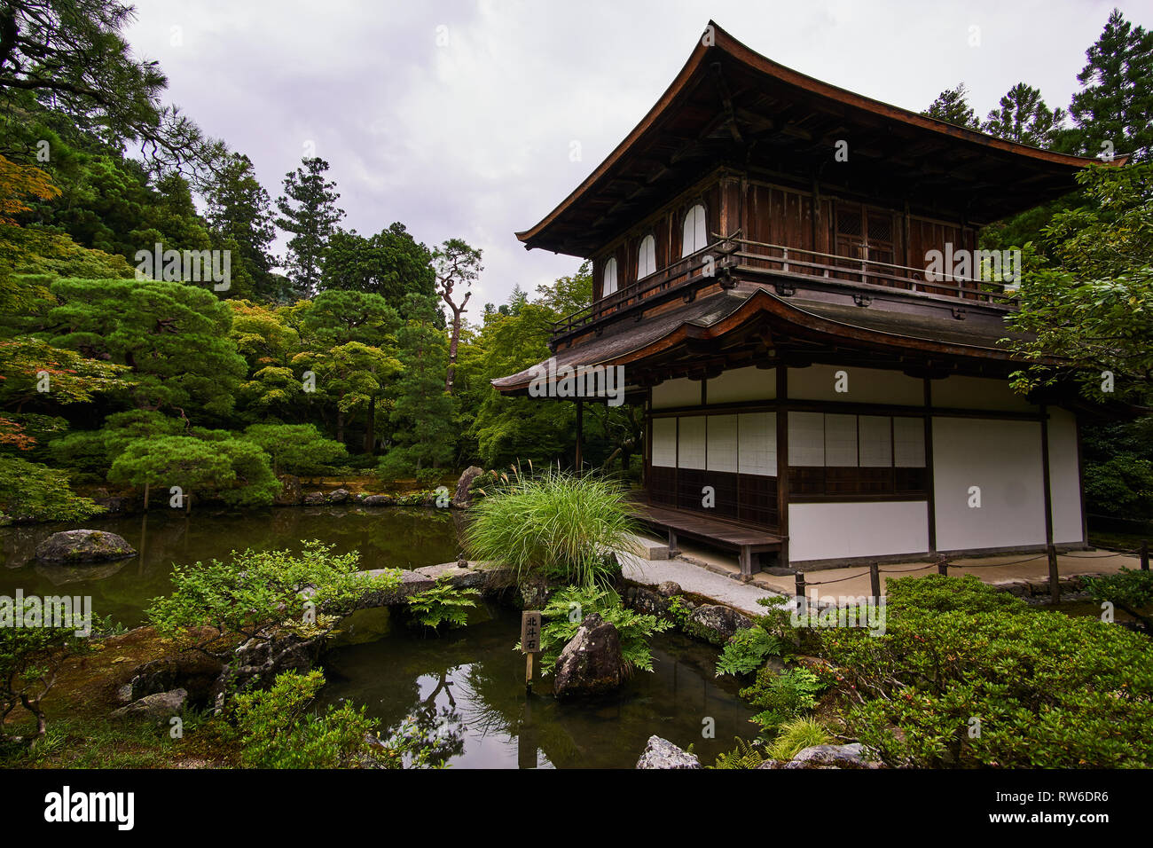 Jisho-ji Temple (a.k.a. Ginkakuji -Silver Pavilion), in Kyoto, Japan on ...