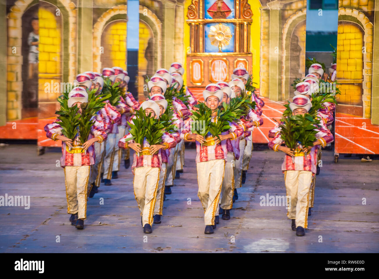 Participants in the Sinulog festival in Cebu city Philippines Stock ...