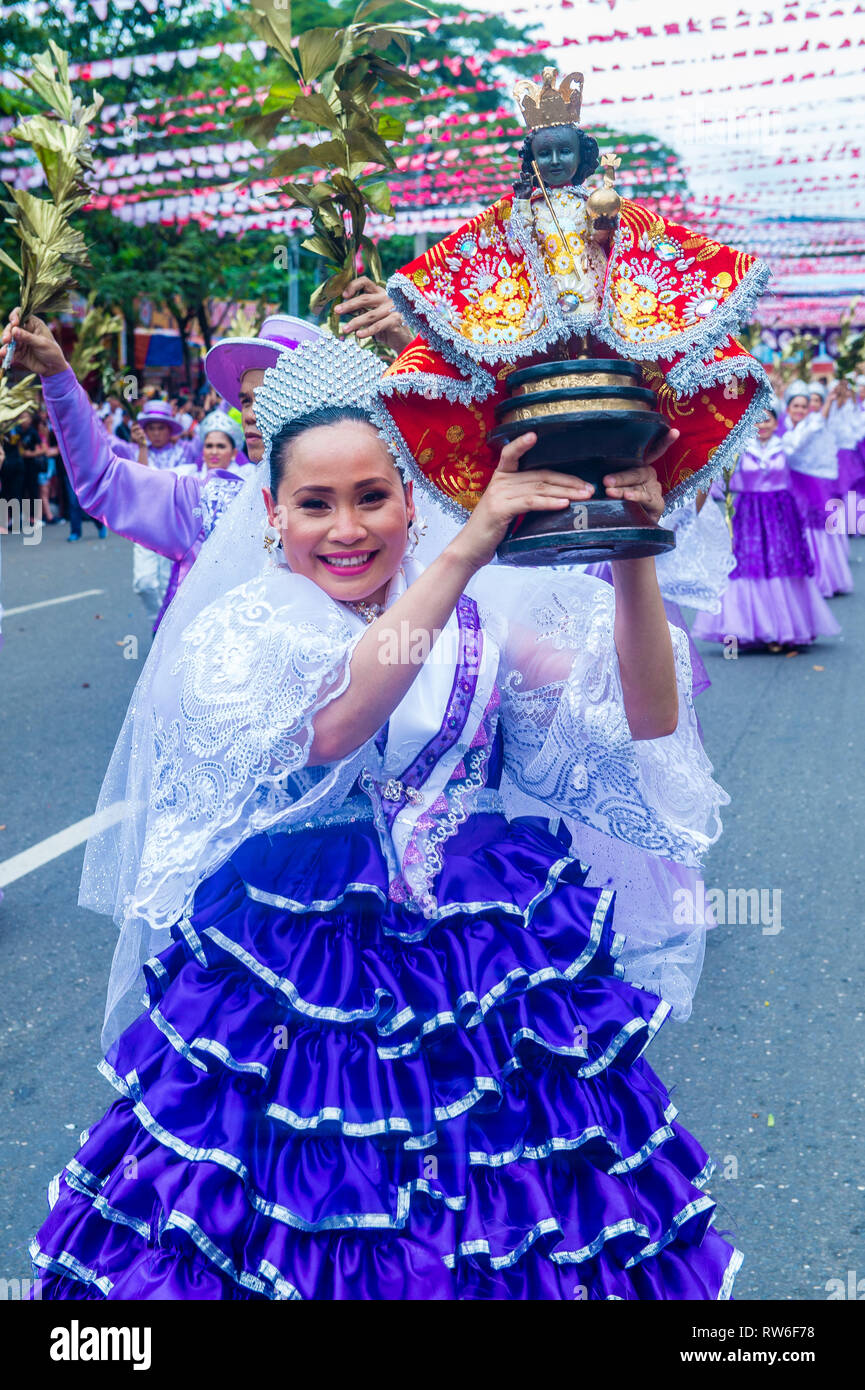 Participant in the Sinulog festival in Cebu city Philippines Stock ...