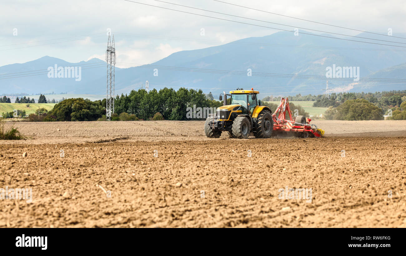 Modern tractor trailed plow hi-res stock photography and images - Alamy