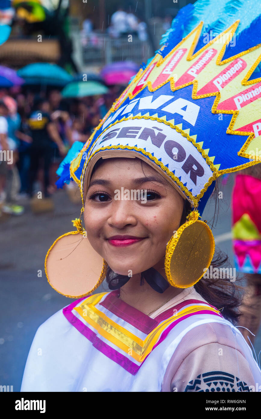 Participant in the Sinulog festival in Cebu city Philippines Stock ...