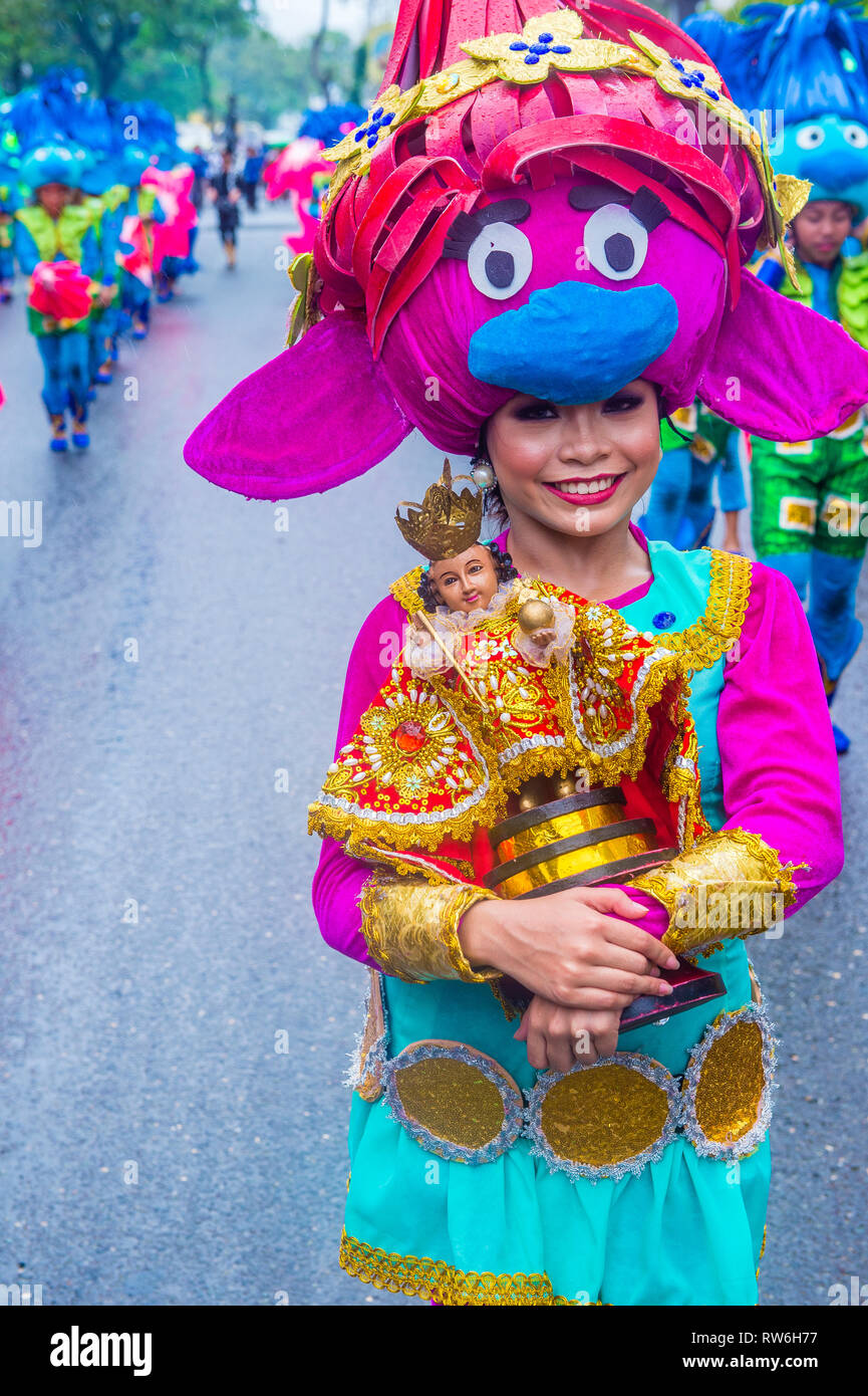 Participant in the Sinulog festival in Cebu city Philippines Stock ...