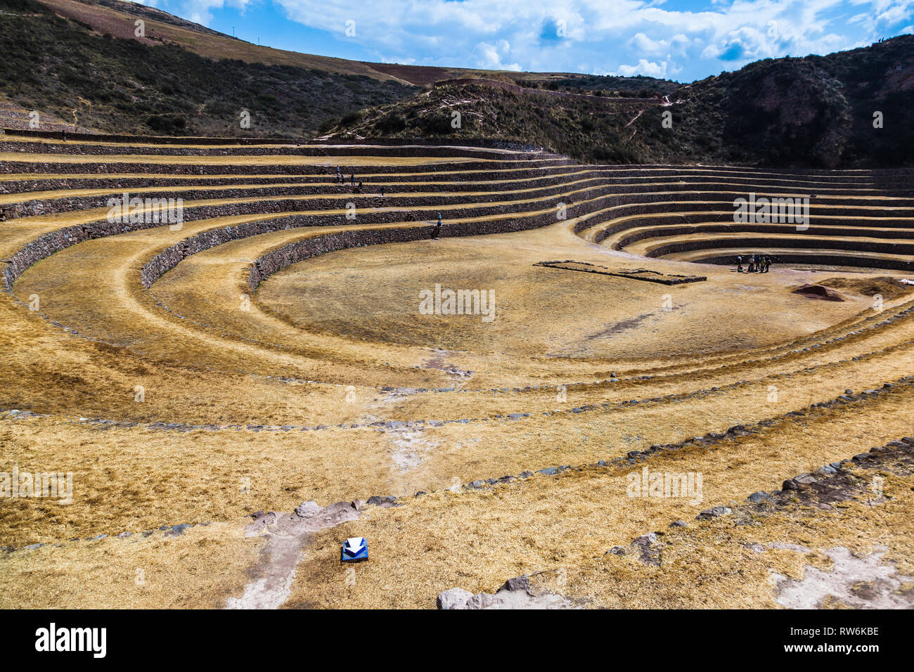 Circular terraces of Moray possibly an Inca agricultural laboratory, in ...
