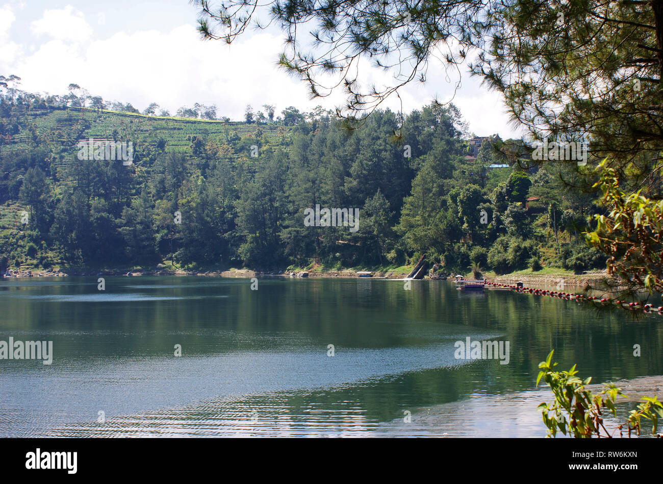 Telaga Menjer Lake, Dieng, Wonosobo, Central Java, Indonesia Stock ...