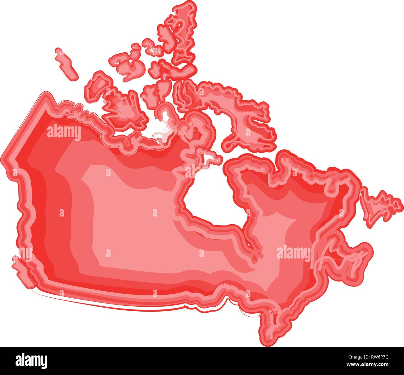 Watercolor map of Canada Stock Vector Image & Art - Alamy