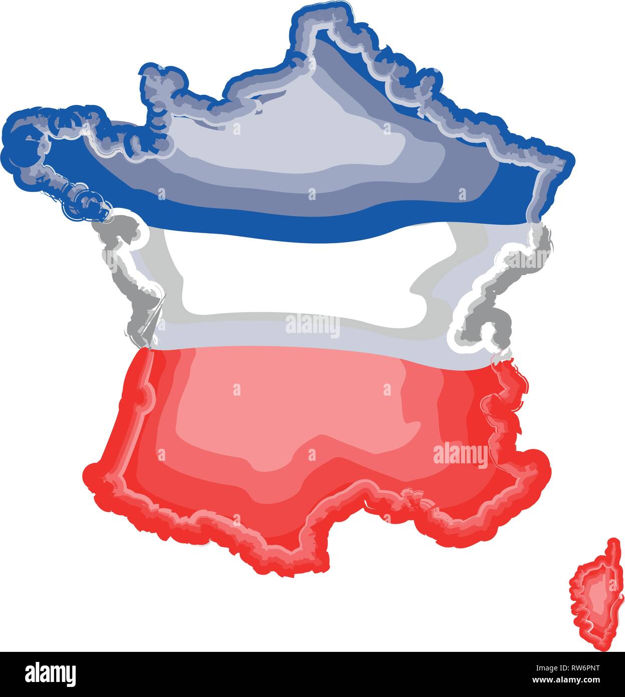 France watercolor Stock Vector Images - Alamy