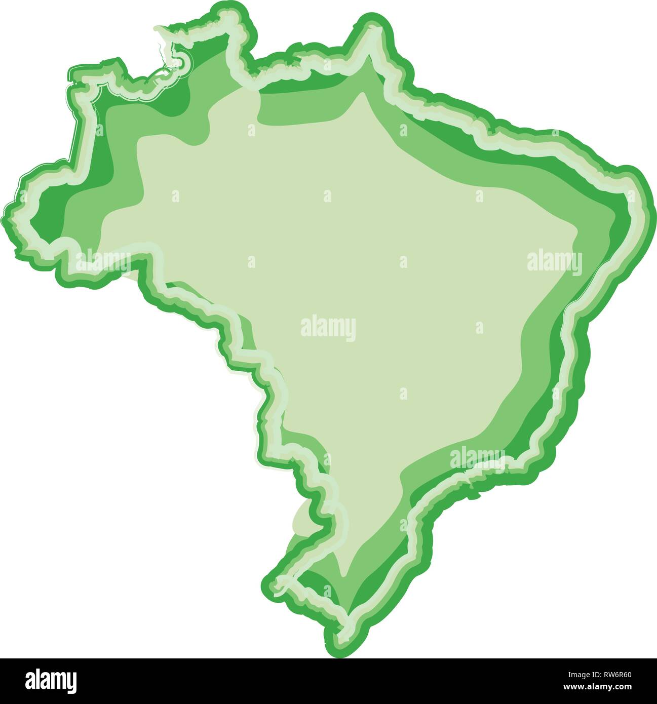 Watercolor map of Brazil Stock Vector Image & Art - Alamy