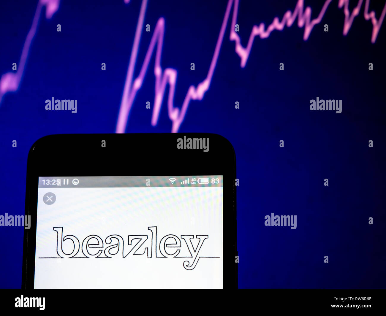 Beazley Group logo seen displayed on smart phone Stock Photo - Alamy