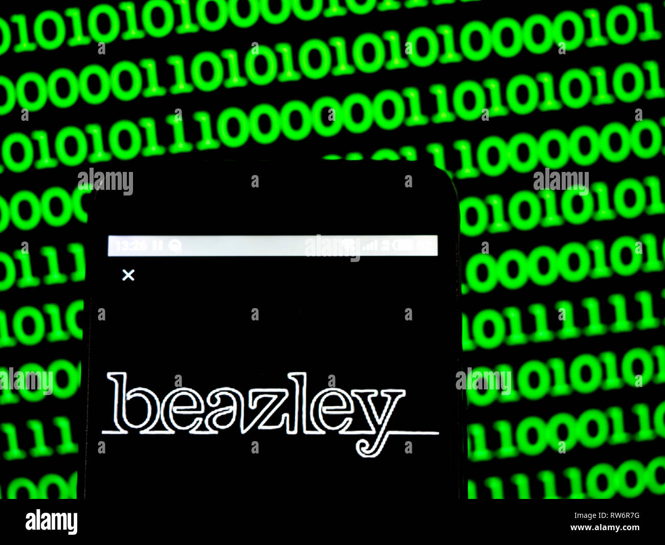Beazley Group logo seen displayed on smart phone Stock Photo - Alamy