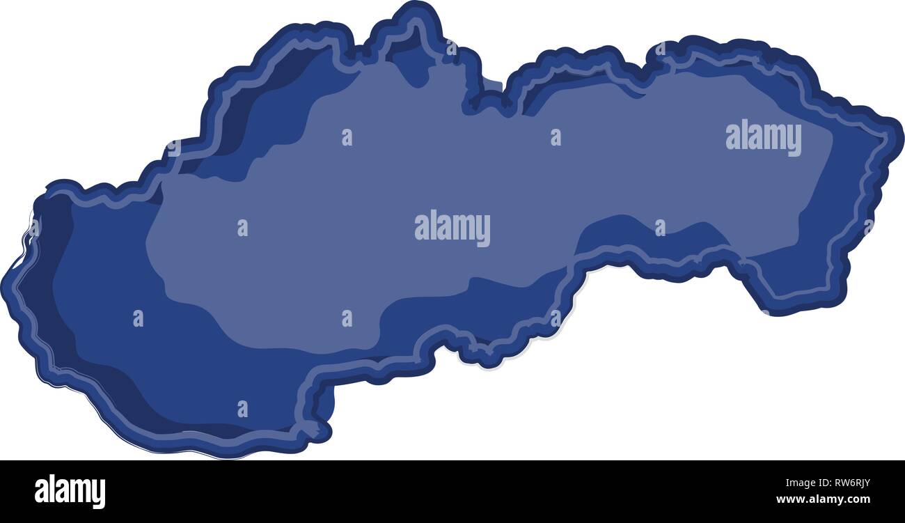 Watercolor map of Slovakia Stock Vector Image & Art - Alamy