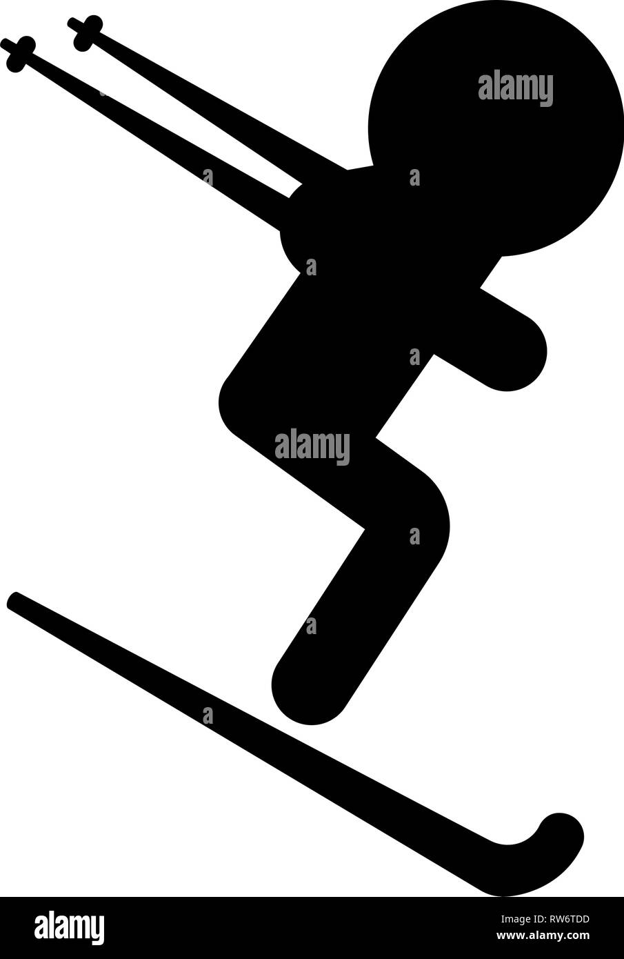 Isolated skiing person icon Stock Vector Image & Art - Alamy