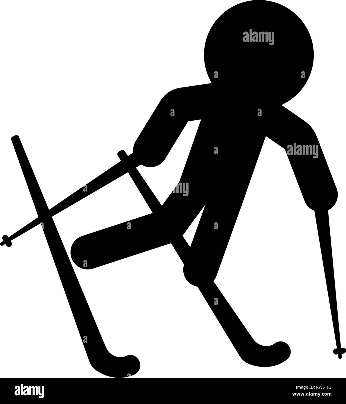 Isolated skiing person icon Stock Vector Image & Art - Alamy