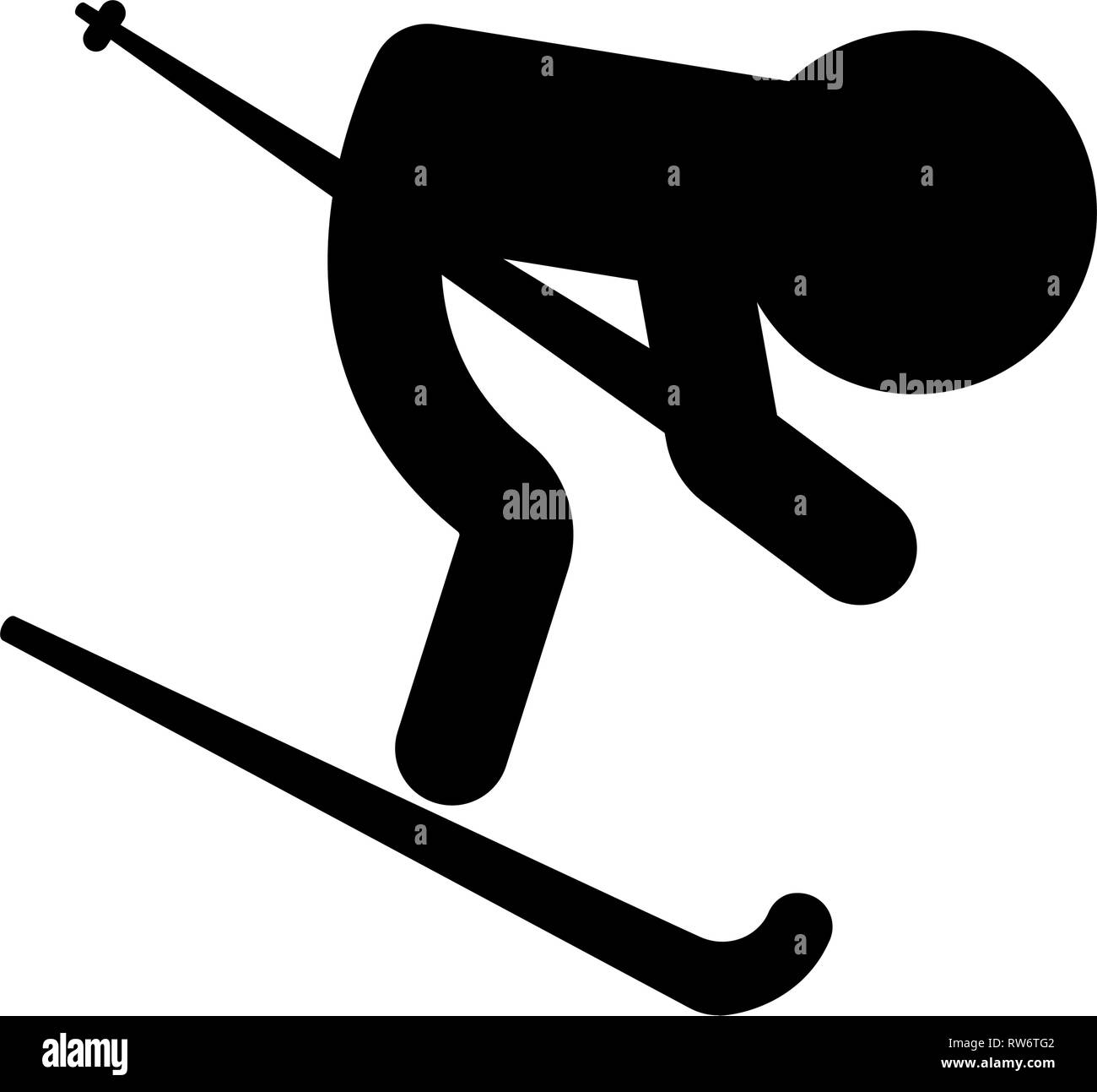 Isolated skiing person icon Stock Vector Image & Art - Alamy