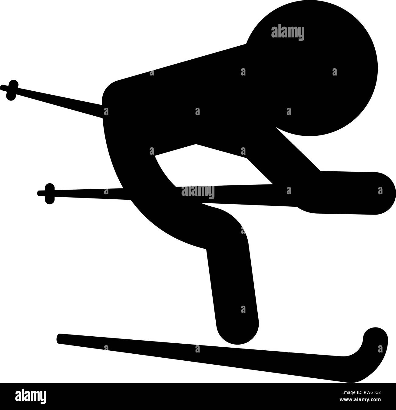 Isolated skiing person icon Stock Vector Image & Art - Alamy
