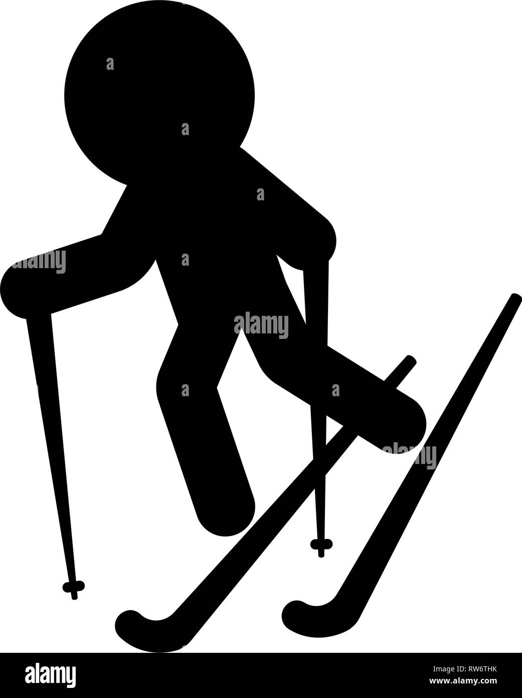 Isolated skiing person icon Stock Vector Image & Art - Alamy