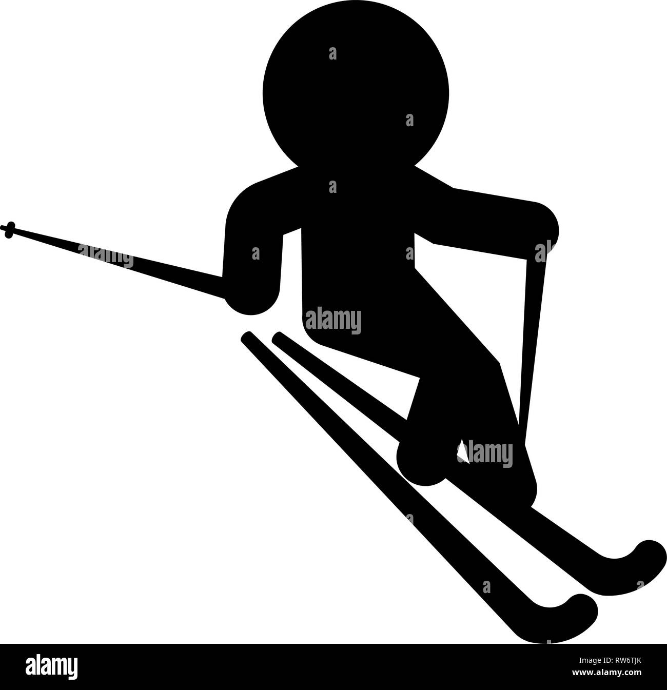 Isolated skiing person icon Stock Vector Image & Art - Alamy