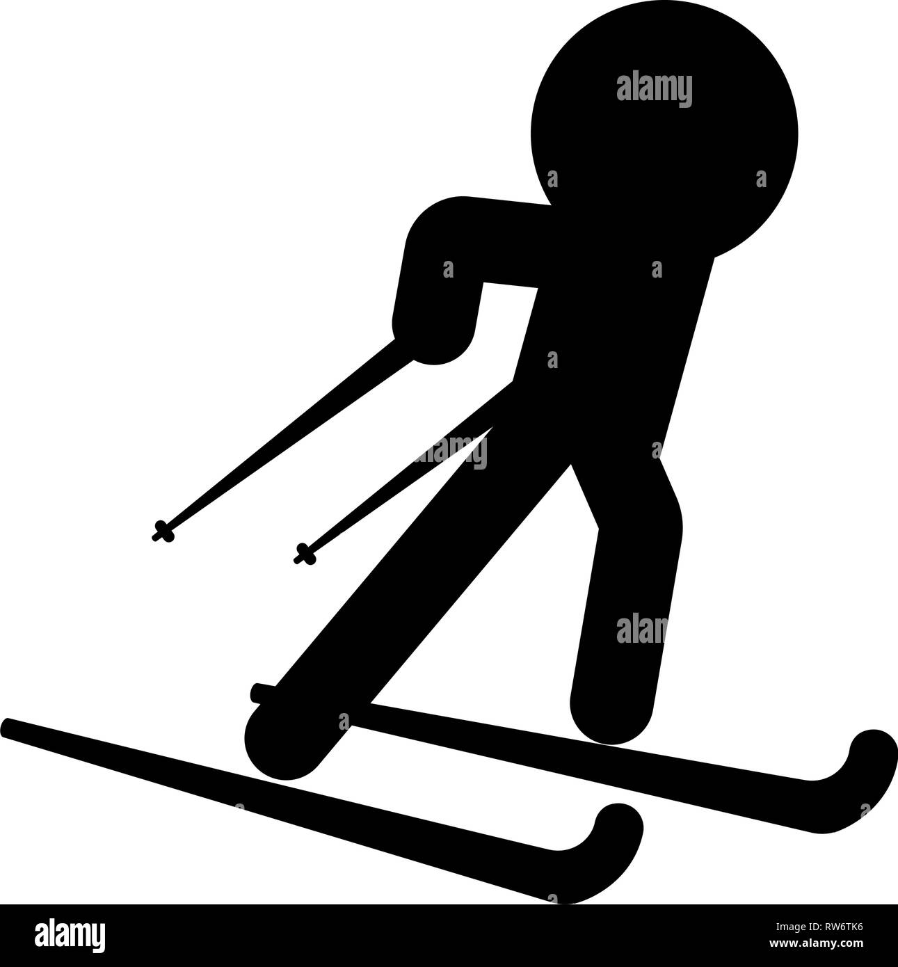 Isolated skiing person icon Stock Vector Image & Art - Alamy