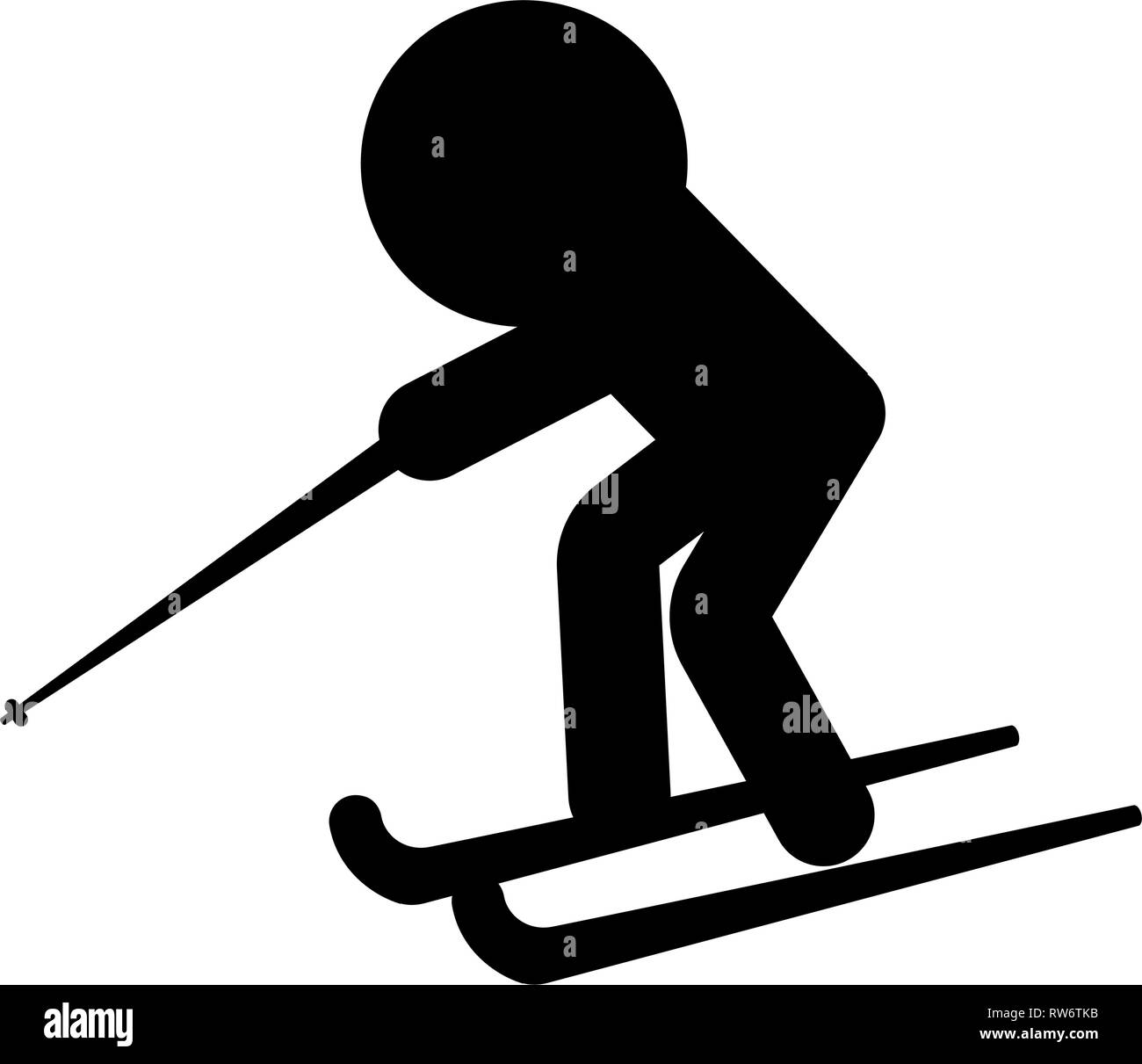 Isolated skiing person icon Stock Vector Image & Art - Alamy