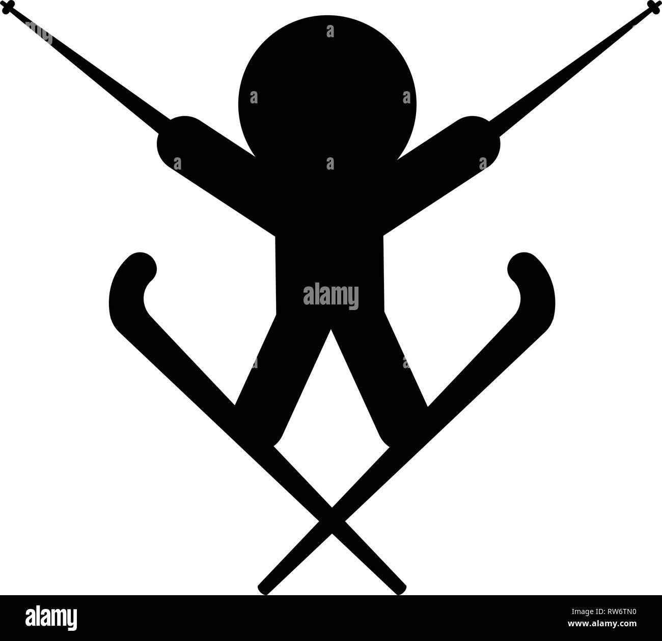 Isolated skiing person icon Stock Vector Image & Art - Alamy