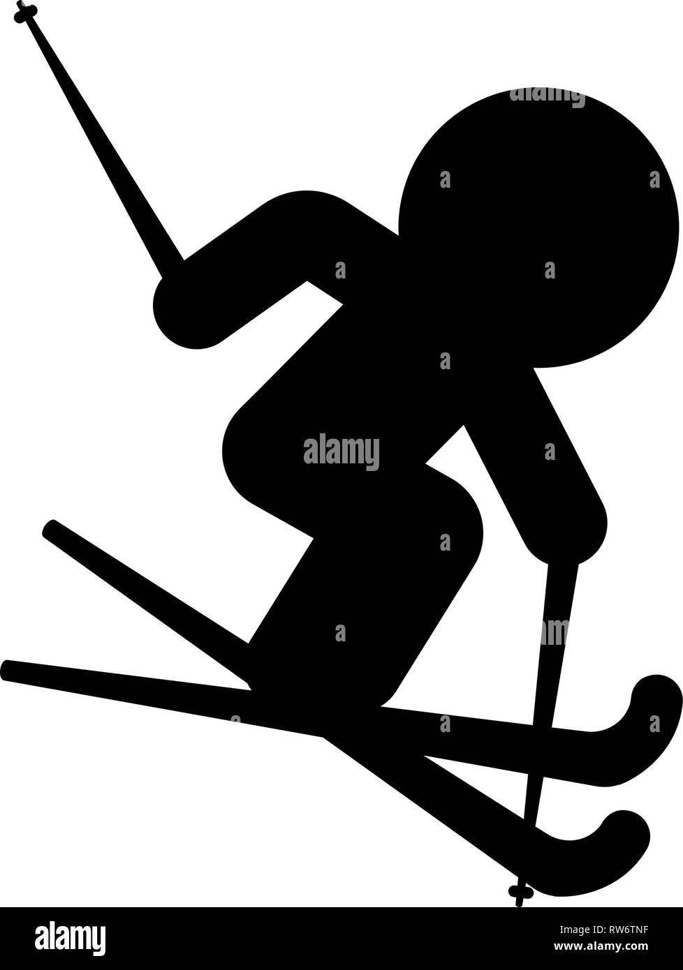 Isolated skiing person icon Stock Vector Image & Art - Alamy