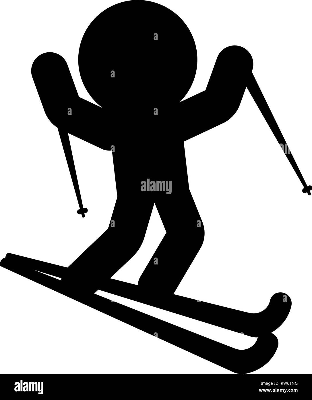 Isolated skiing person icon Stock Vector Image & Art - Alamy