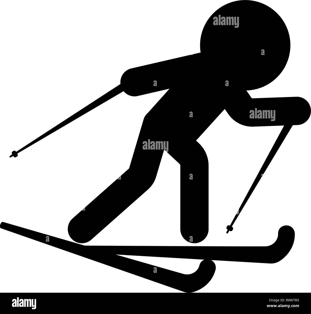Isolated skiing person icon Stock Vector Image & Art - Alamy
