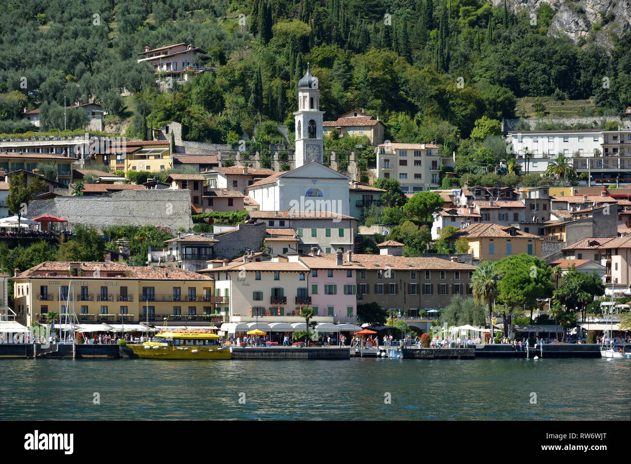 View of Limone sul Garda at Lake Garda - Italy Stock Photo - Alamy