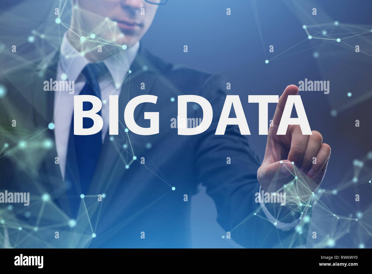 Big data concept with data mining analyst Stock Photo - Alamy