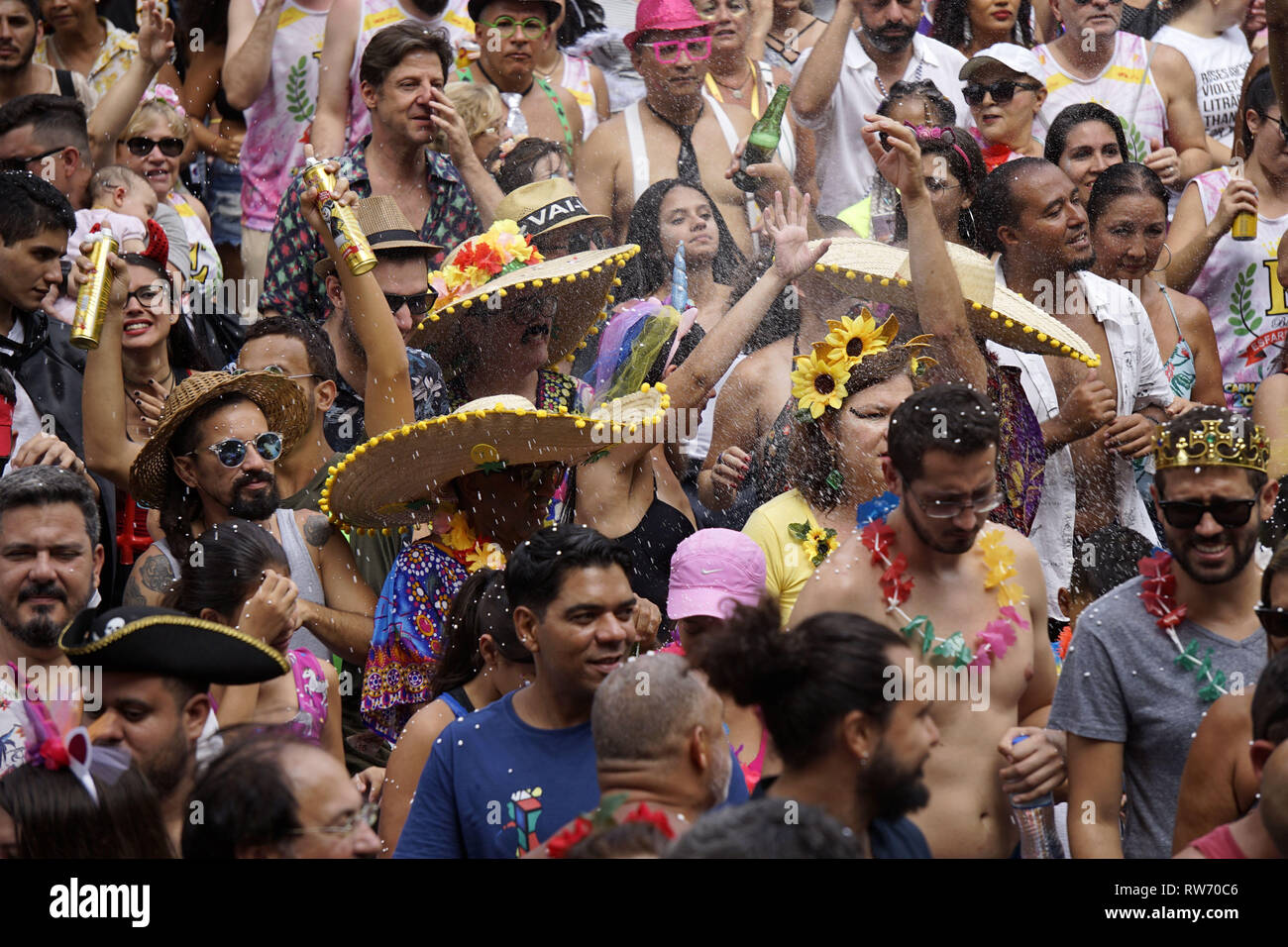 CARNIVAL BRAZIL - Revellers take part in an annual block party during ...