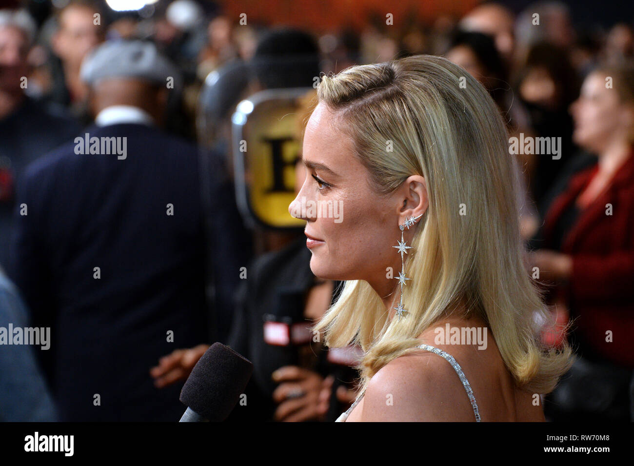 LOS ANGELES, CA. March 04, 2019: Brie Larson at the world premiere of ...