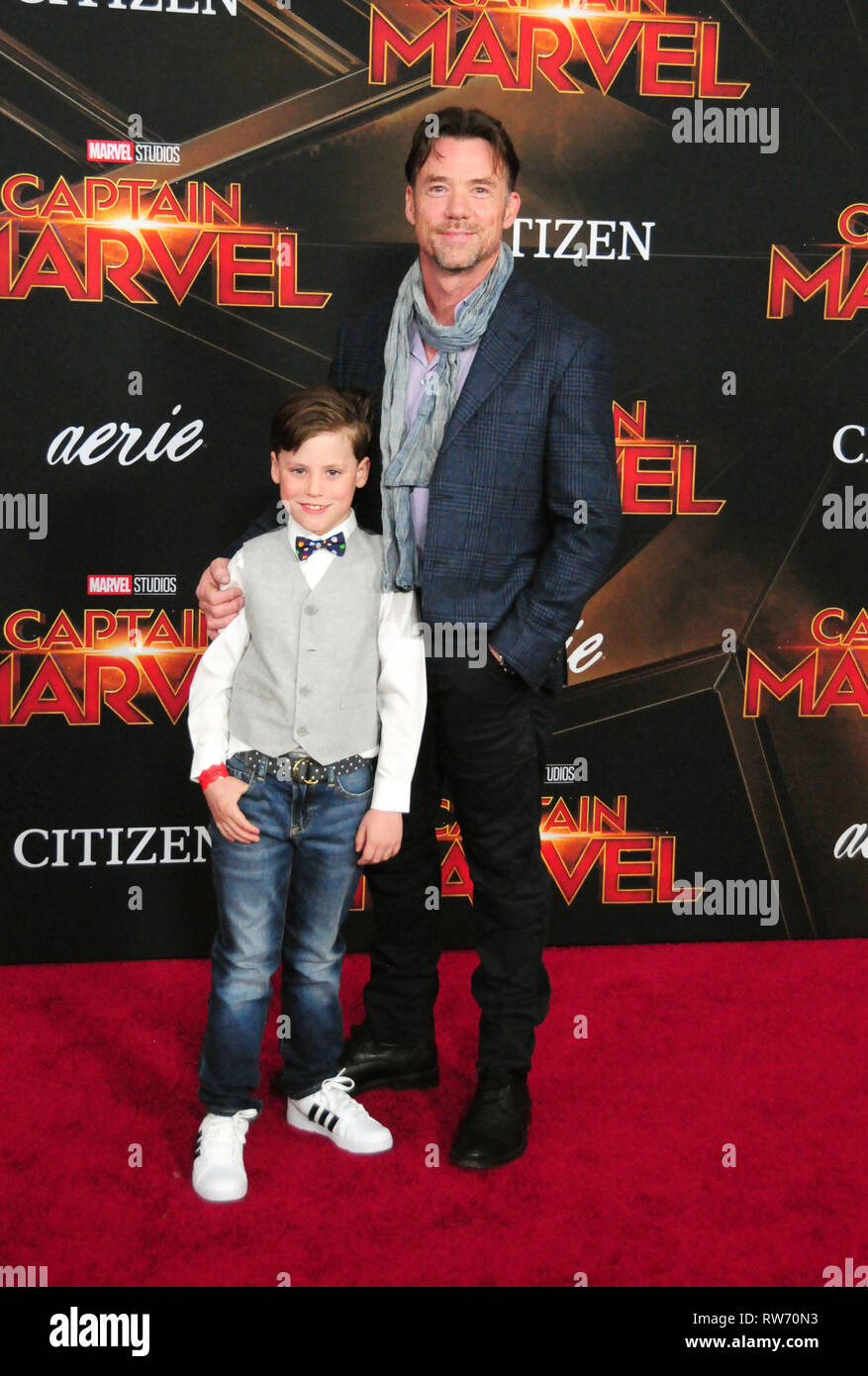 HOLLYWOOD, CA - MARCH 4: Actor/stunt co-ordinator Terry Notary and son ...